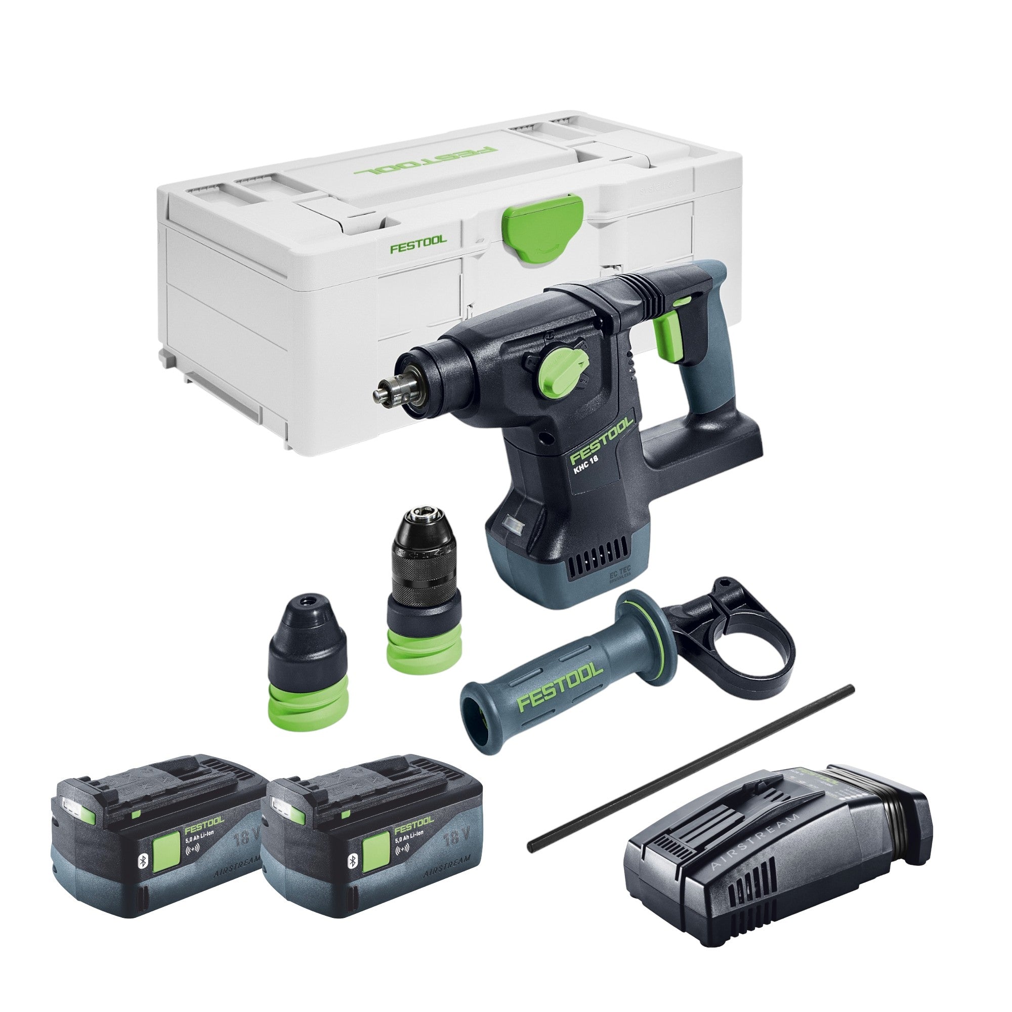 Festool KHC 18 EB-Basic cordless combihammer 18 V 2,6 J SDS-Plus Brush ...