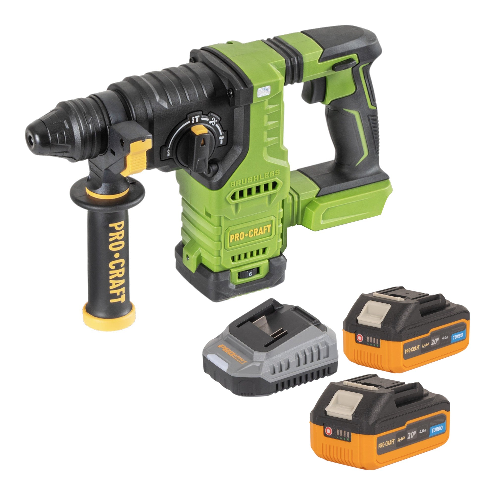Procraft PHA30bb cordless hammer drill 20 V 2.8 J SDS plus Brushless + – Toolbrothers
