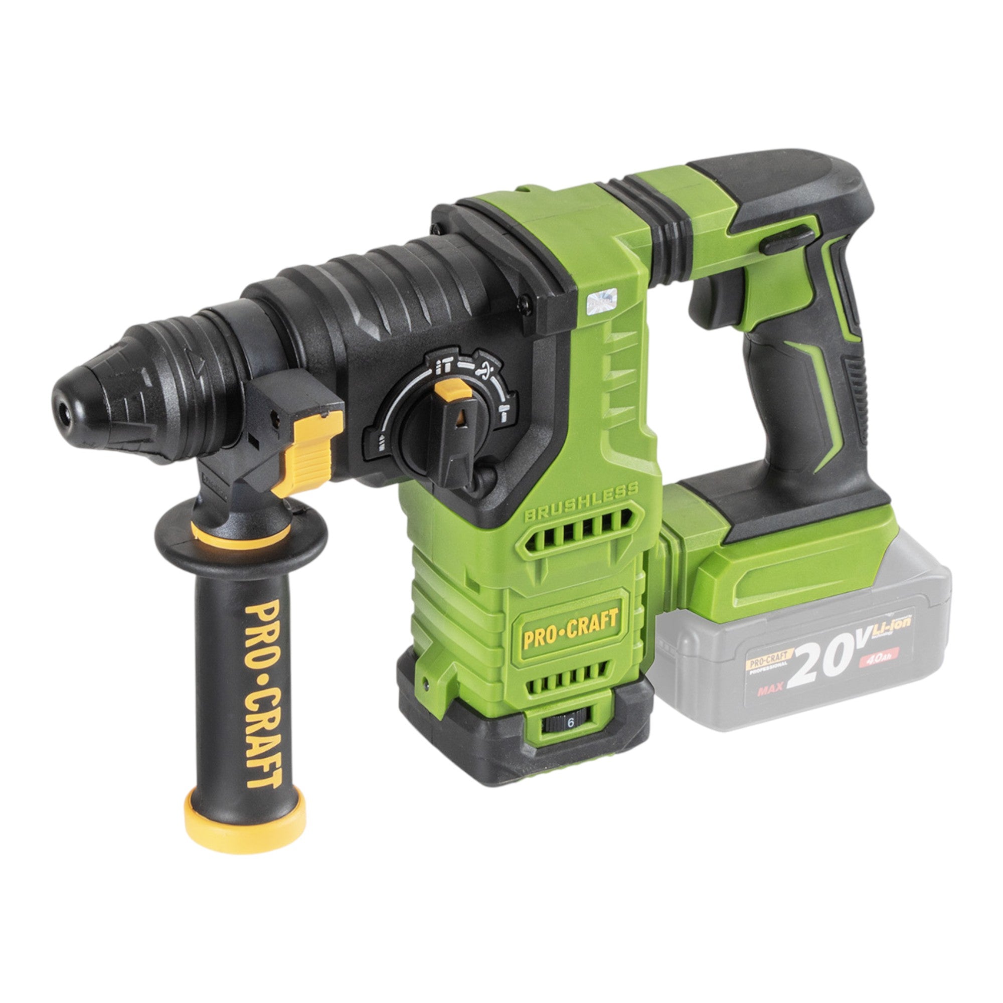 Procraft PHA30bb cordless hammer drill 20 V 2.8 J SDS plus Brushless + – Toolbrothers