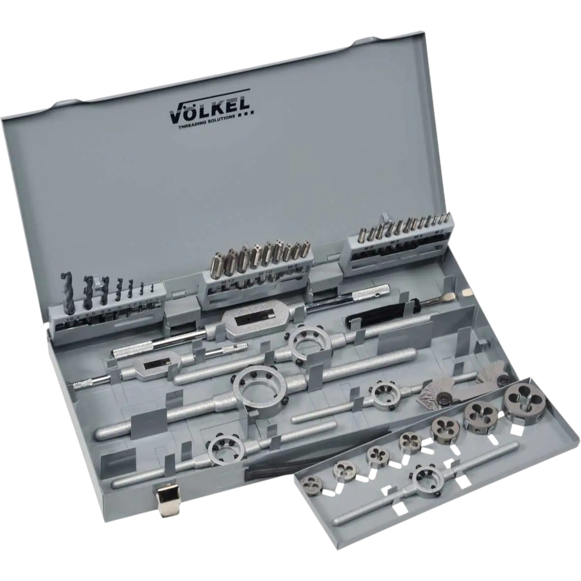 VÖLKEL Handgewindebohrer + Schneideisen Satz 42 tlg. M3 - M12 HSS-G DI – Toolbrothers
