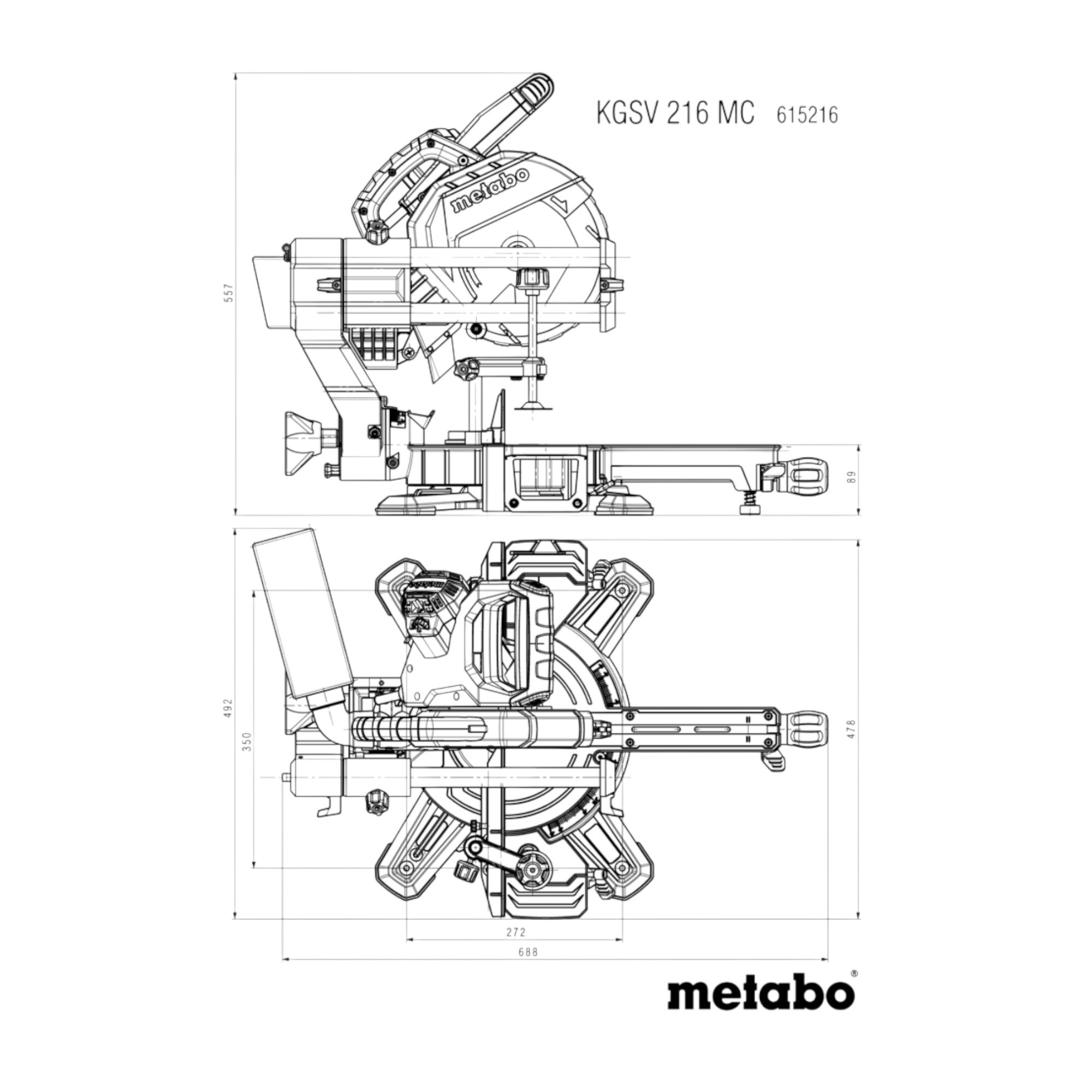 Metabo KGSV 216 MC Chop saw 1500 Watt 216 mm ( 615216000 ) – Toolbrothers