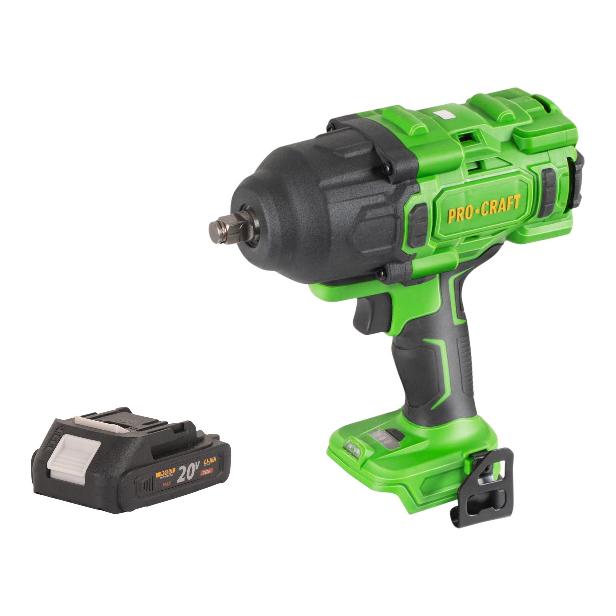 Procraft PWA80bb Akku Schlagschrauber 20 V 1600 Nm 1/2" Brushless + 1x ...