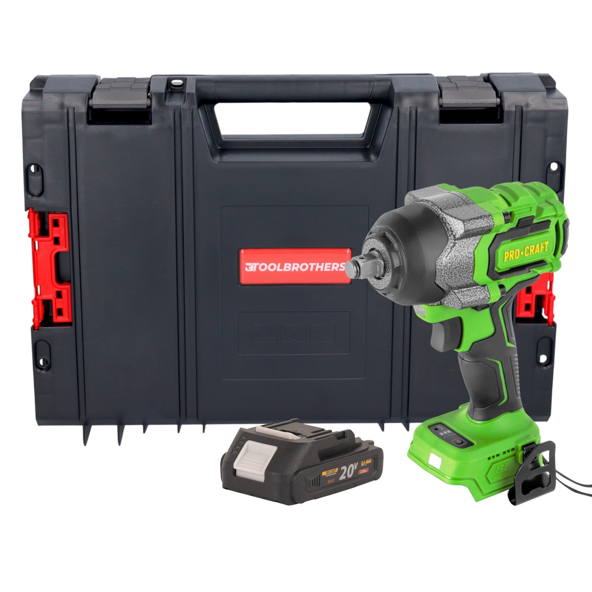 Procraft PWA36bb Akku Schlagschrauber 20 V 850 Nm 1/2" Brushless + 1x – Toolbrothers