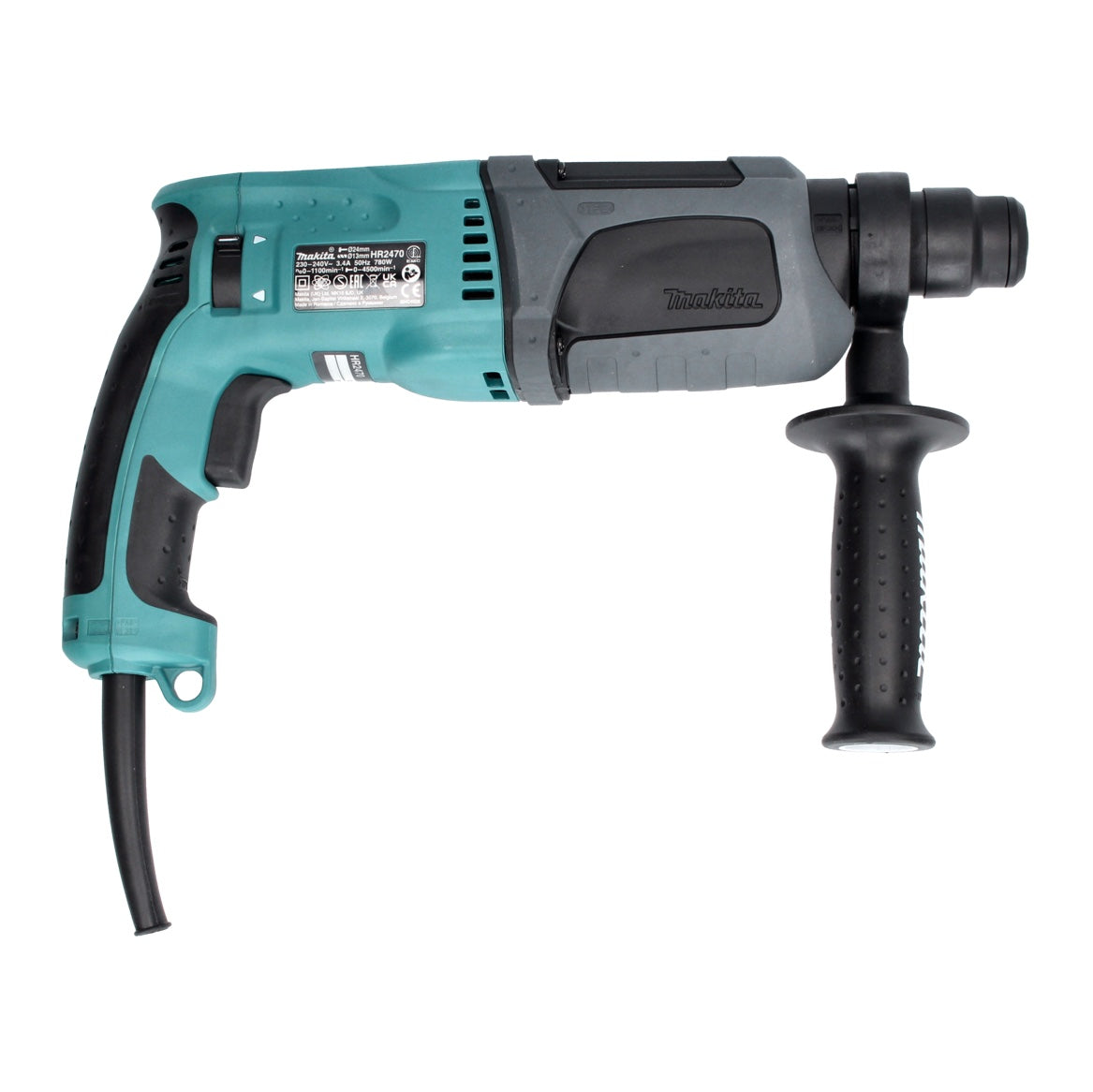 Makita Hammer Drill Makita HR2470F 15/16 Rotary Hammer - SDS-PLUS 3 ...