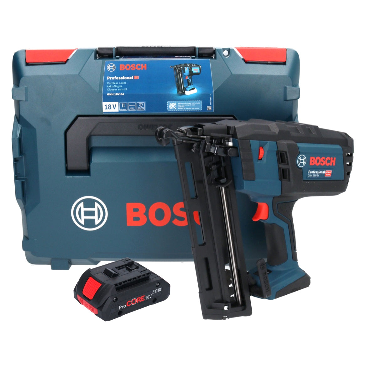 Bosch GNH 18V-64 Cordless nailer 18 V 64 mm 1.6 mm + 1x ProCORE rechar ...