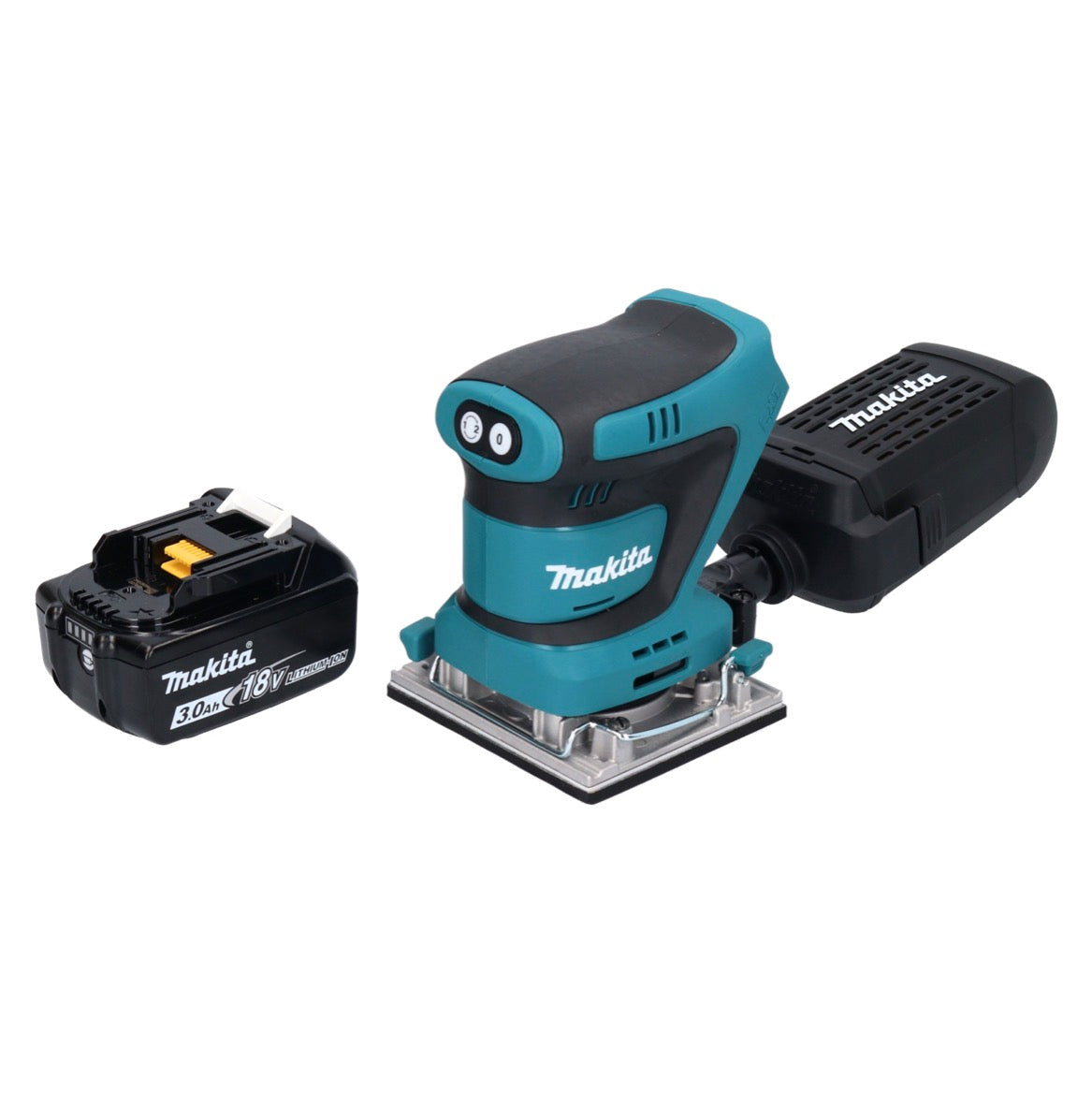 Makita DBO482F1 Cordless Finishing Sander 112x102mm 18V + 1x Battery 3 ...